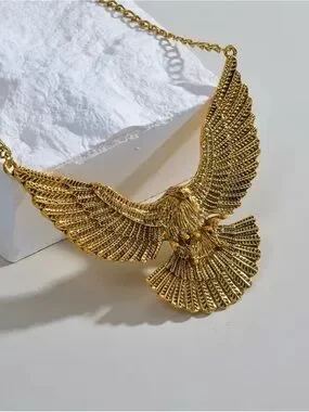Anthropologie | Jewelry | Gold Eagle Wing Statement Necklace | Poshmark
